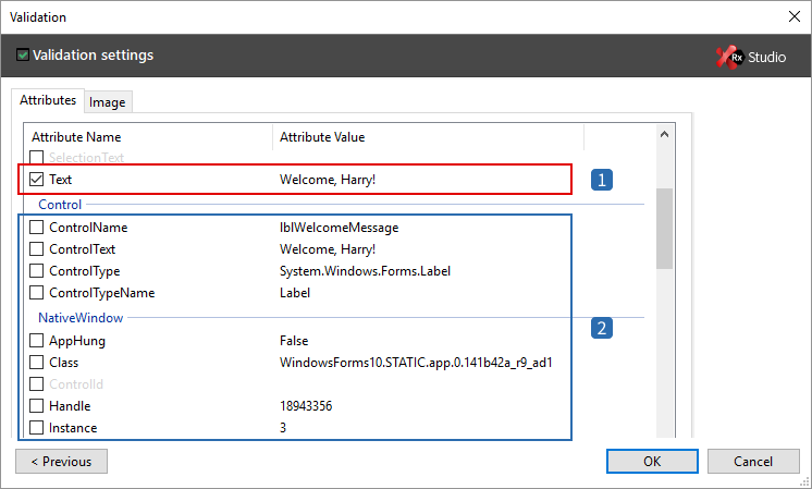 Text-based validation example – Ranorex