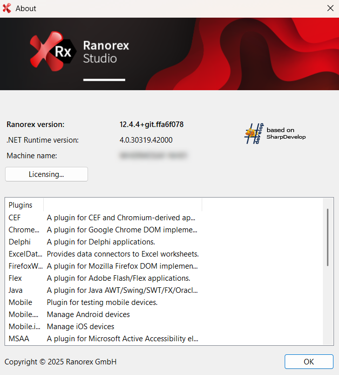 Ranorex Studio Start Page – Ranorex