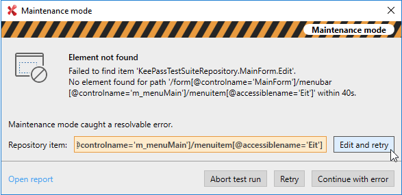 Catch and Resolve Errors During Execution – Ranorex