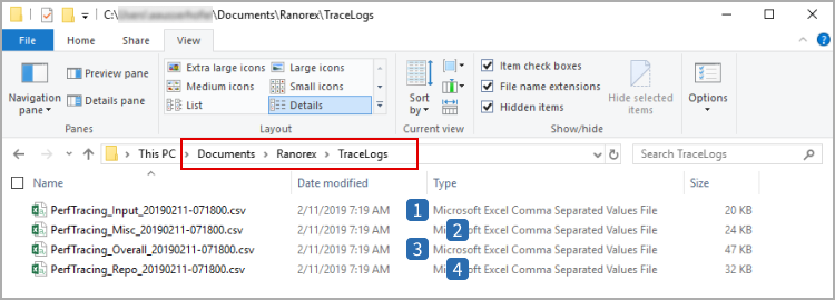 Trace logs – Ranorex