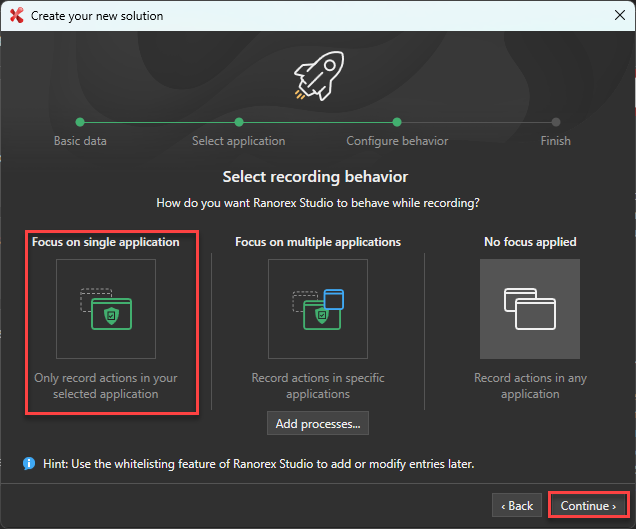 3. Create a New Solution – Ranorex